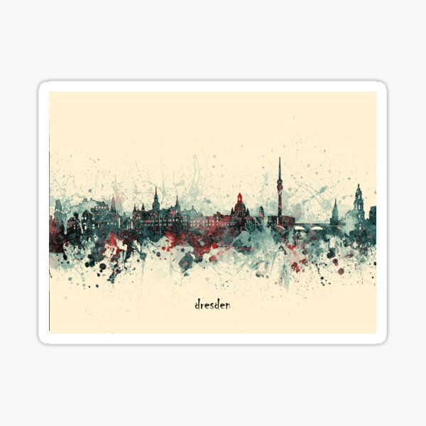 "dresden skyline" Sticker by BekimART2 | Redbubble