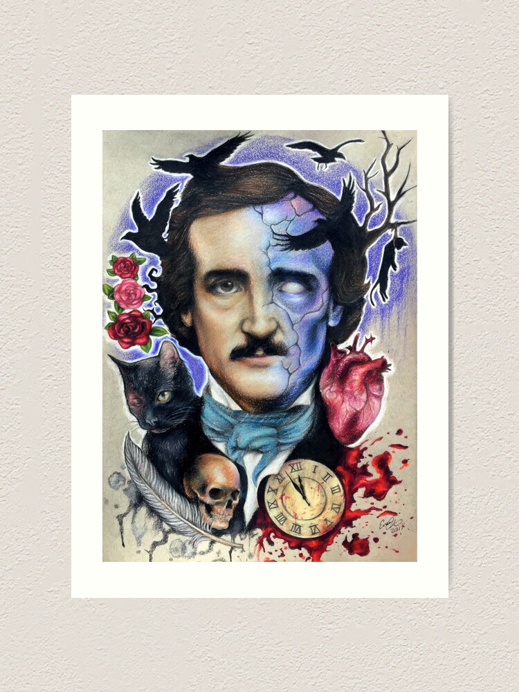 "Edgar Allan Poe Artwork" Art Print for Sale by evanartt | Redbubble