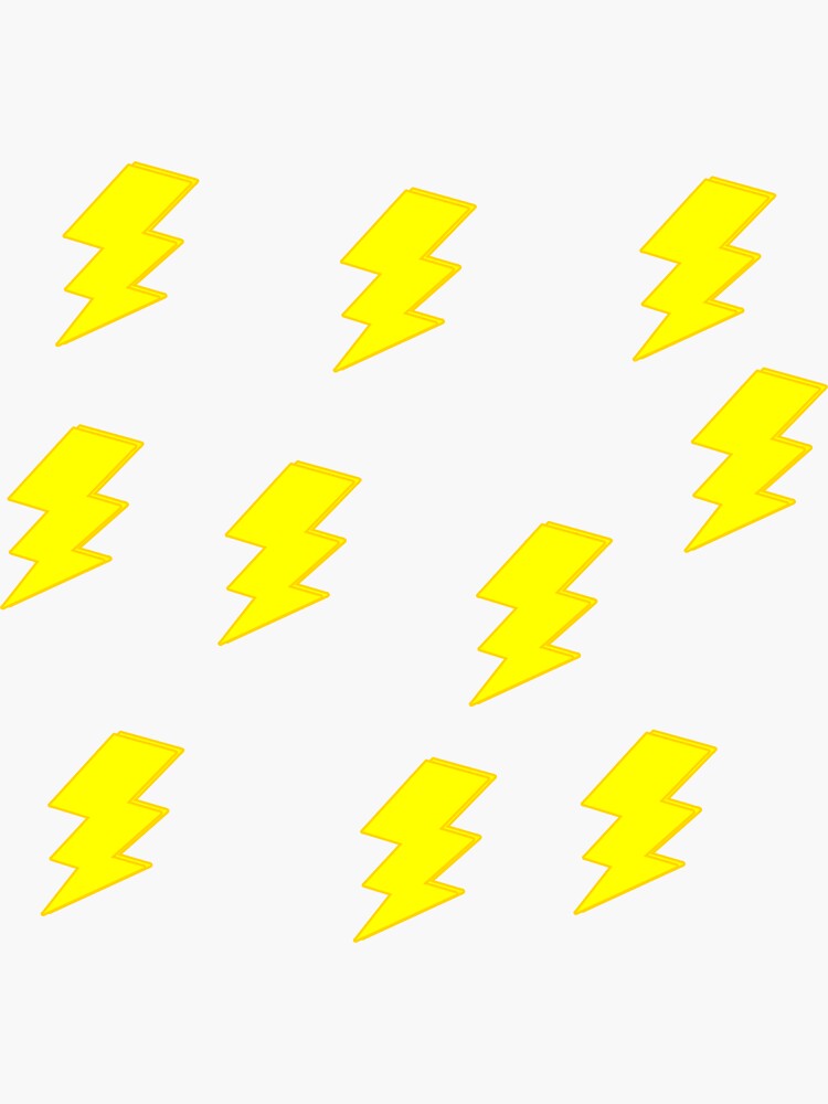 "lightning yellow pack " Sticker by stickm | Redbubble