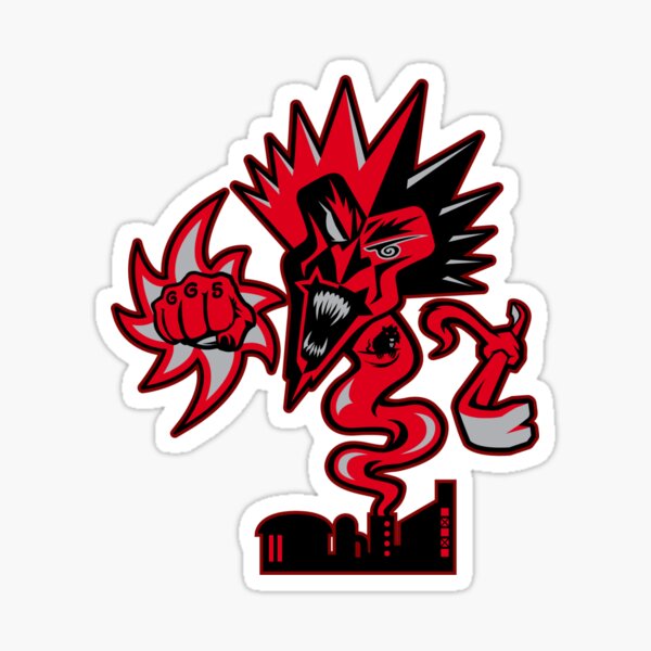"red Evil clown graphy, scary clown, fictional Character" Sticker for ...