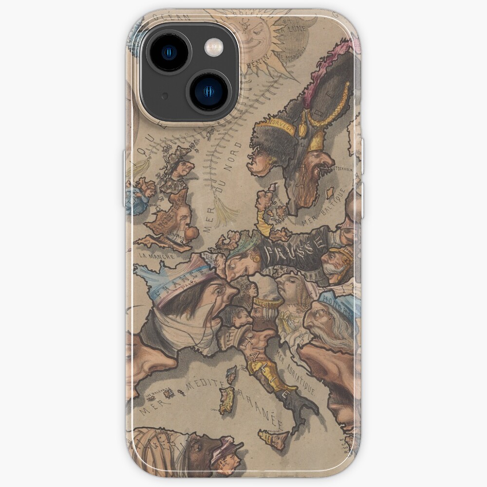 "Old Europe Political Cartoon Map (1867)" iPhone Case for Sale by ...
