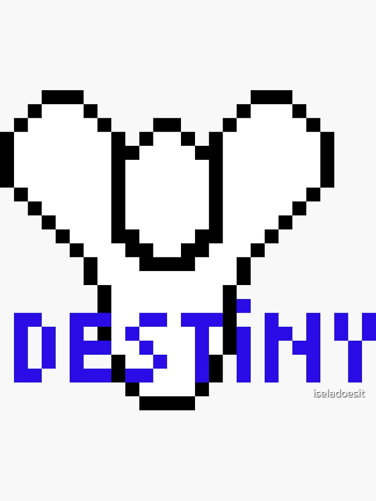 "Destiny Pixel Logo" Sticker by iseladoesit | Redbubble