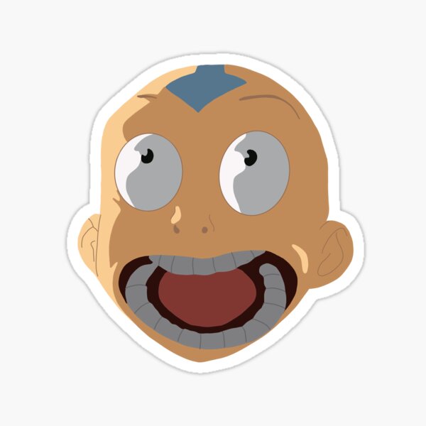 "Avatar the Last Airbender Funny Aang Face" Sticker for Sale by ...