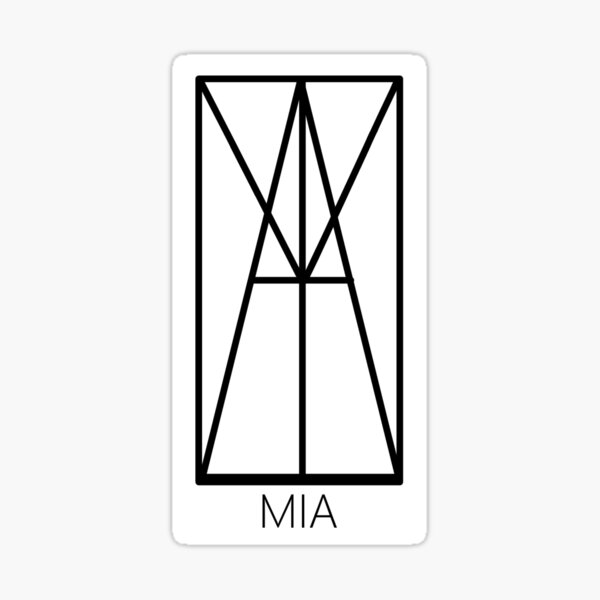 "MIA" Sticker for Sale by kblue711 | Redbubble