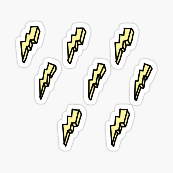 "lightning bolt sticker pack" Sticker for Sale by maddierobins | Redbubble
