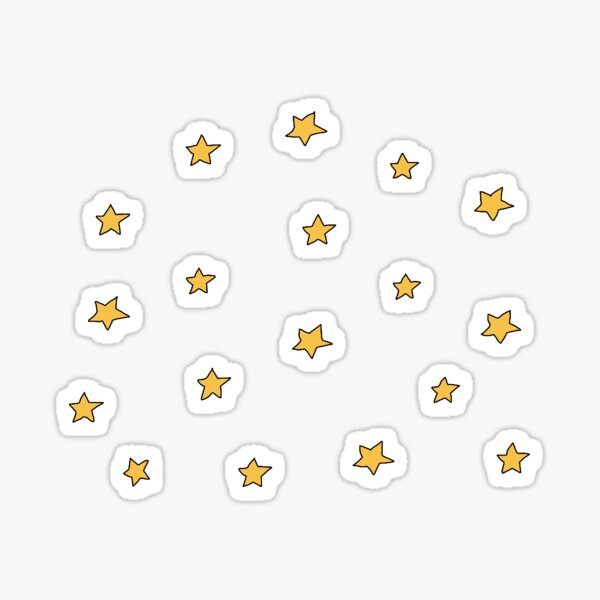 "yellow stars sticker pack" Sticker for Sale by maddierobins | Redbubble
