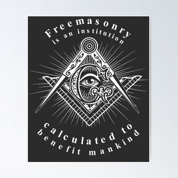 "Freemason Logo Masonic Lodge 2B1 Ask1 Square & Compass Mason Symbol ...