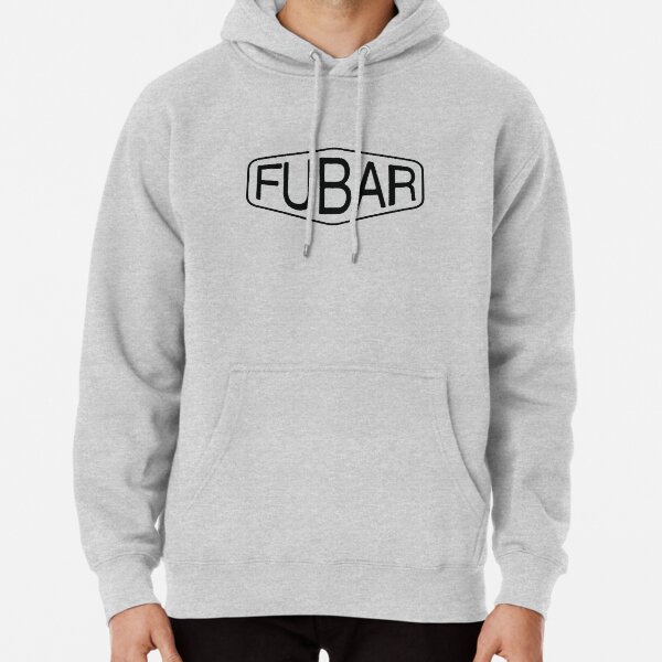 "FUBAR logo - black contrast version" Pullover Hoodie by dennis-gaylor ...