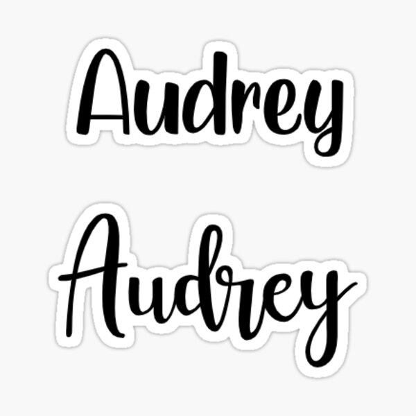 "Audrey name sticker pack" Sticker for Sale by ameliazhengg | Redbubble