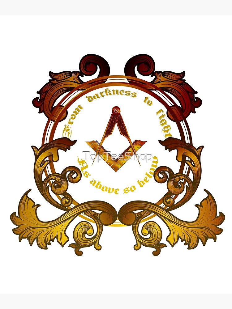 "Freemason Logo Masonic Lodge 2B1Ask1 Square & Compass Mason Symbol ...