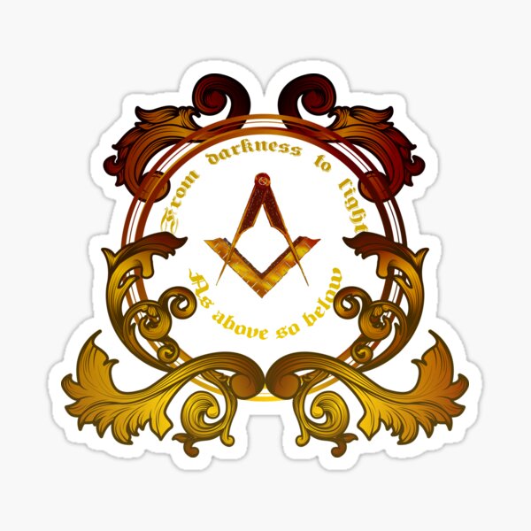 "Freemason Logo Masonic Lodge 2B1Ask1 Square & Compass Mason Symbol ...