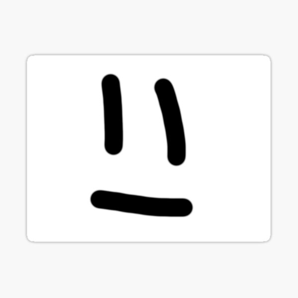 "Straight Face" Sticker by Mughal-13 | Redbubble