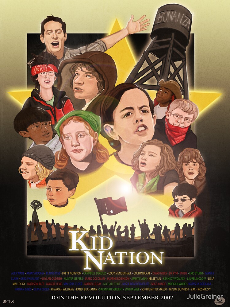 "KID NATION " Sticker for Sale by JulieGreiner | Redbubble