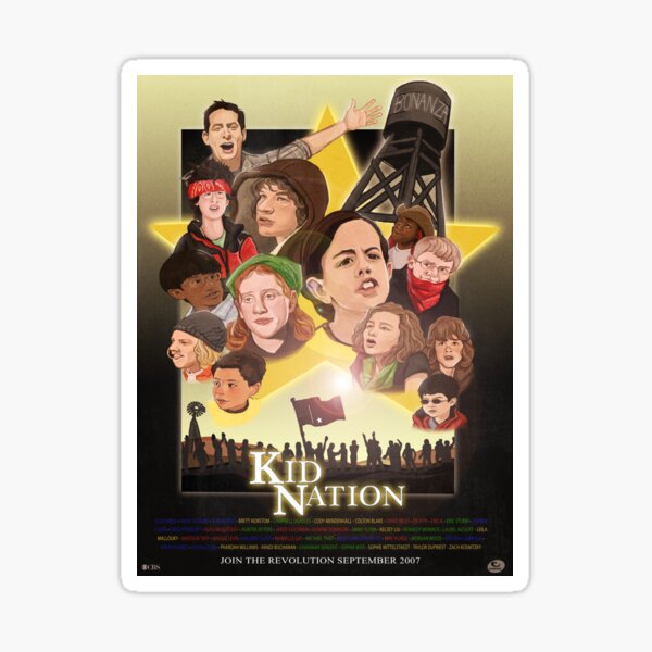 "KID NATION " Sticker for Sale by JulieGreiner | Redbubble