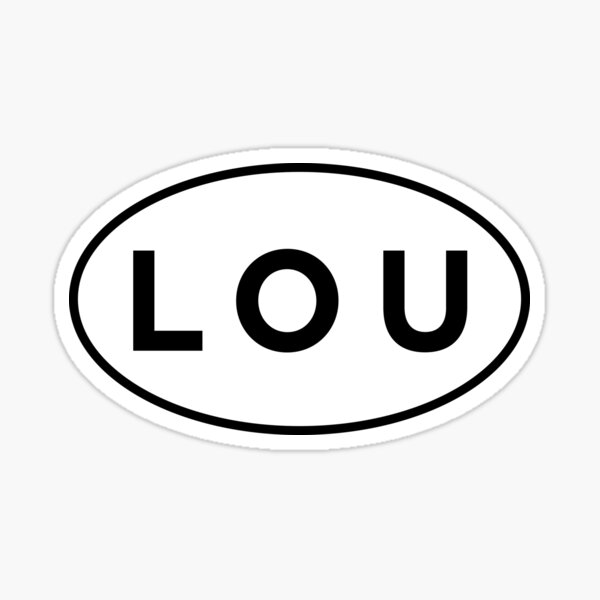 "Louisville LOU Sticker" Sticker for Sale by KyFriedKicks | Redbubble