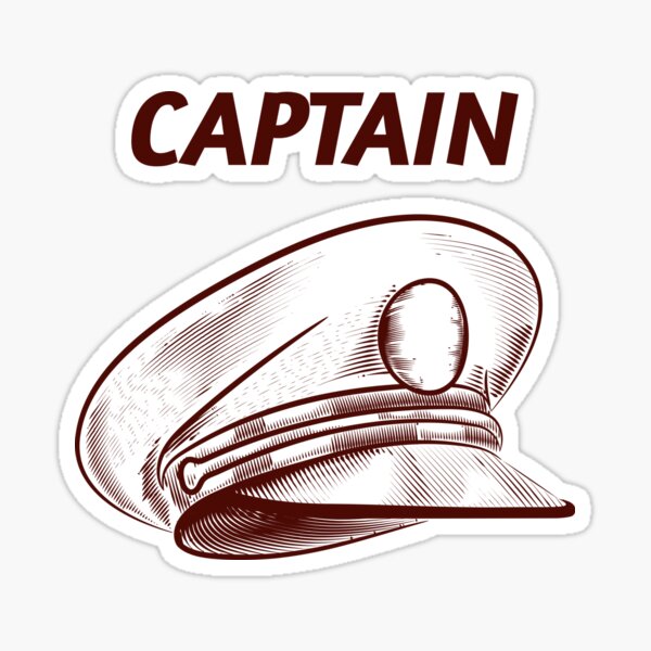 "Captain" Sticker for Sale by SeaVibess | Redbubble