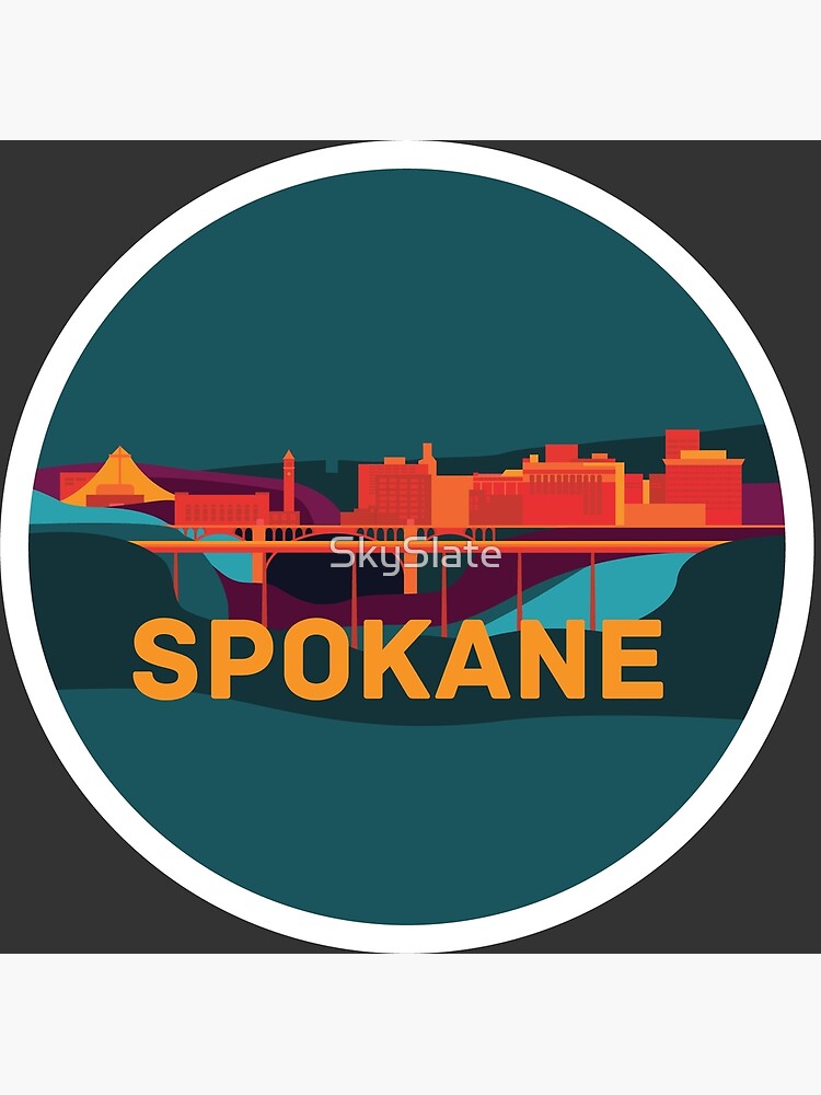 "Abstract Spokane Sticker" Poster by SkySlate | Redbubble