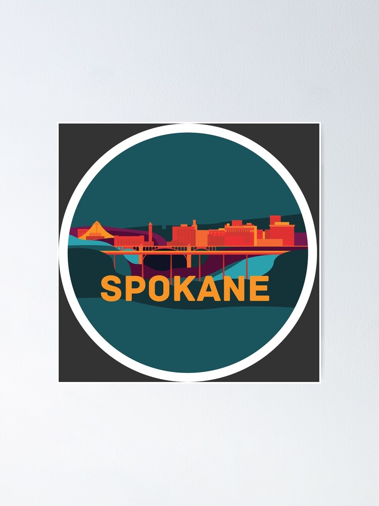 "Abstract Spokane Sticker" Poster by SkySlate | Redbubble