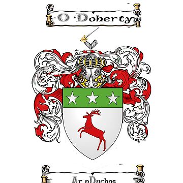"O' Doherty Family Crest and Motto" Art Board Print for Sale by ...