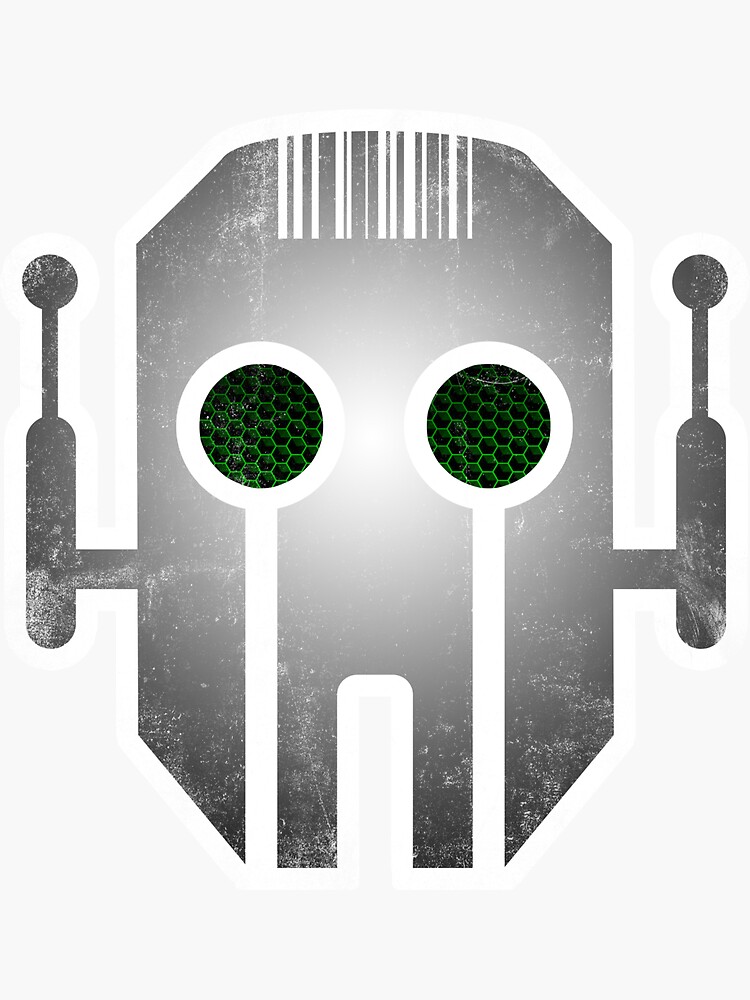 "ROBOT FACE" Sticker for Sale by B7Media | Redbubble