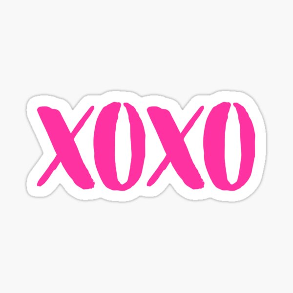 "xoxo pink sticker" Sticker for Sale by madebyamanda | Redbubble