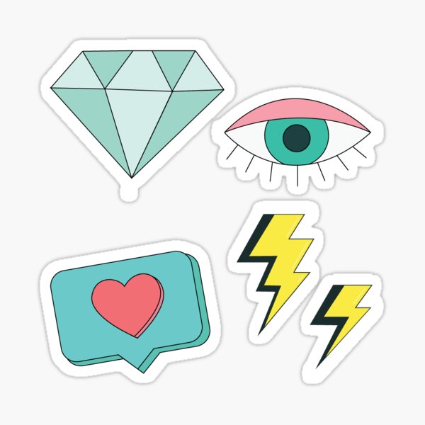 "Retro sticker pack" Sticker by akstickers15 | Redbubble