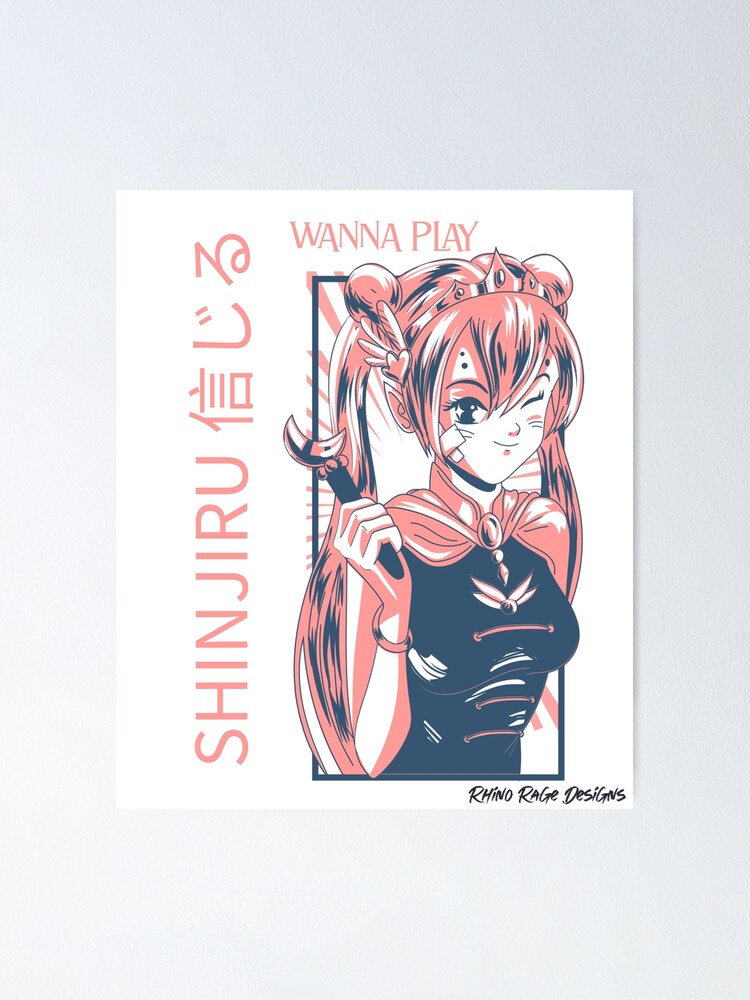 "Anime Magical Girl" Poster by Rhino1979 | Redbubble