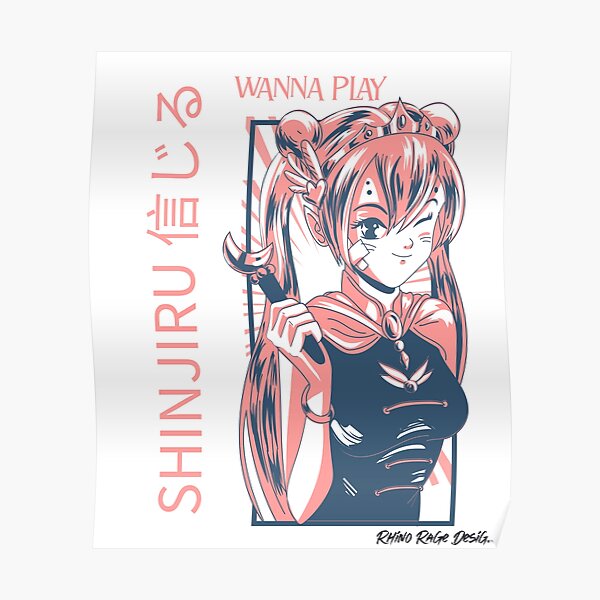 "Anime Magical Girl" Poster by Rhino1979 | Redbubble
