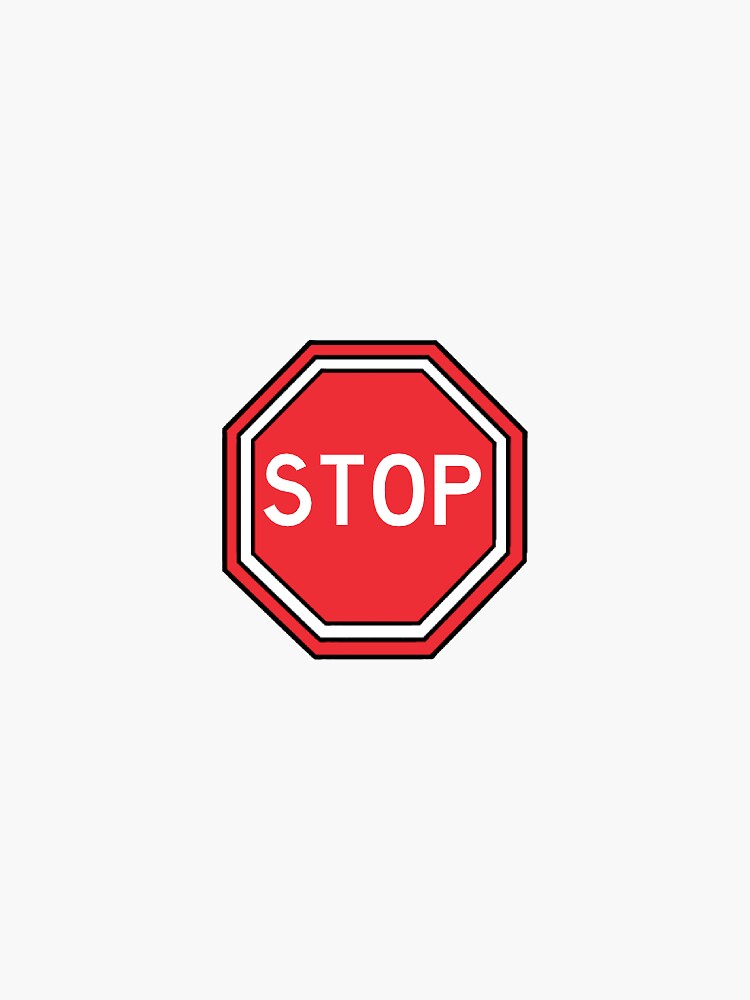 "STOP sign design" Sticker for Sale by monicao5023 | Redbubble