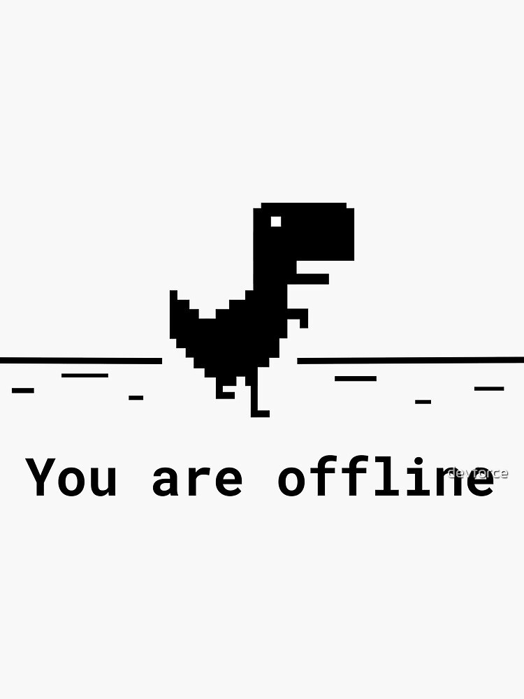 "You are offline " Sticker for Sale by devforce | Redbubble