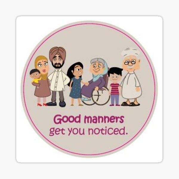"Good Manners" Sticker by mamakin2 | Redbubble