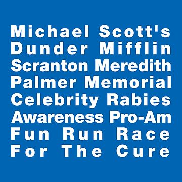 "The Office Rabies Fun Race For The Cure" Poster for Sale by ...