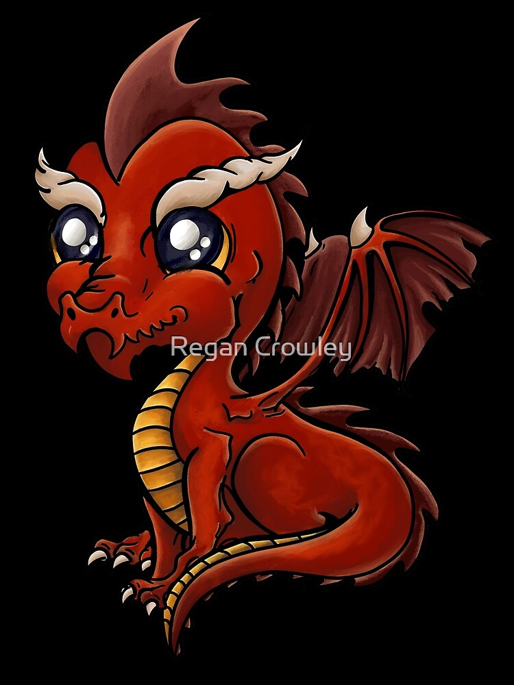 "Cute Red Dragon " Poster by lareinaraygin | Redbubble