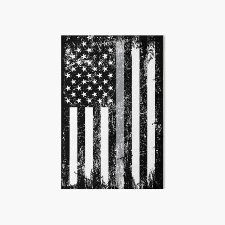 "Distressed American Flag Silver Line Flag Corrections" Art Board Print ...