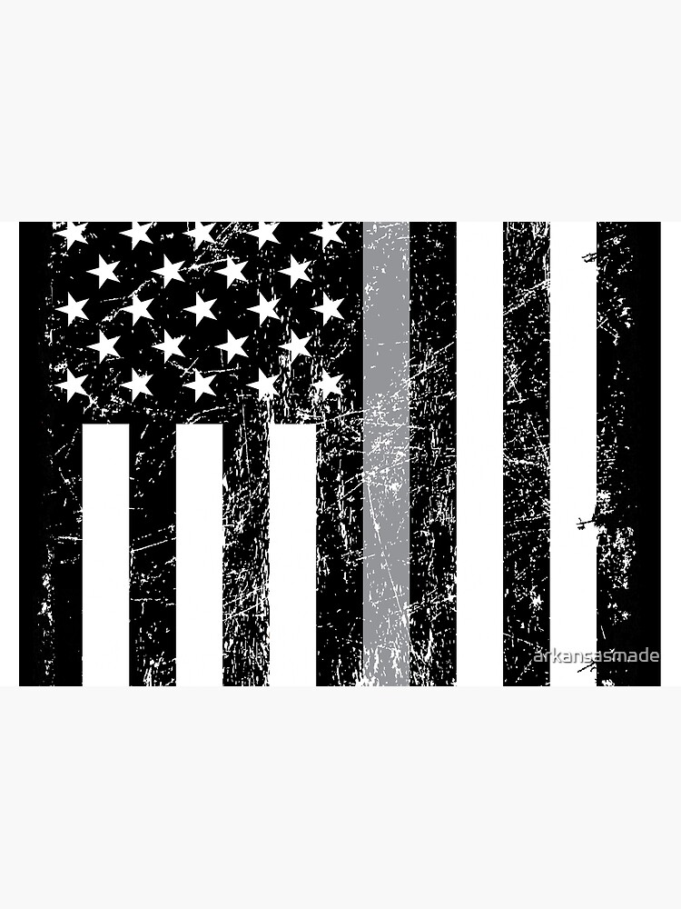 "Distressed American Flag Silver Line Flag Corrections" Hardcover ...