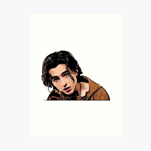 "Cartoon Timothee Chalamet" Art Print for Sale by sspringer722 | Redbubble