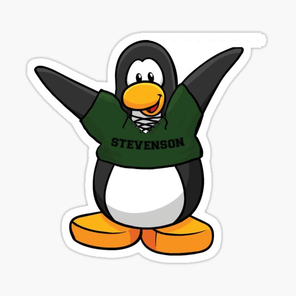 "Stevenson Club Penguin Sticker" Sticker for Sale by Shelby MacAnanny ...