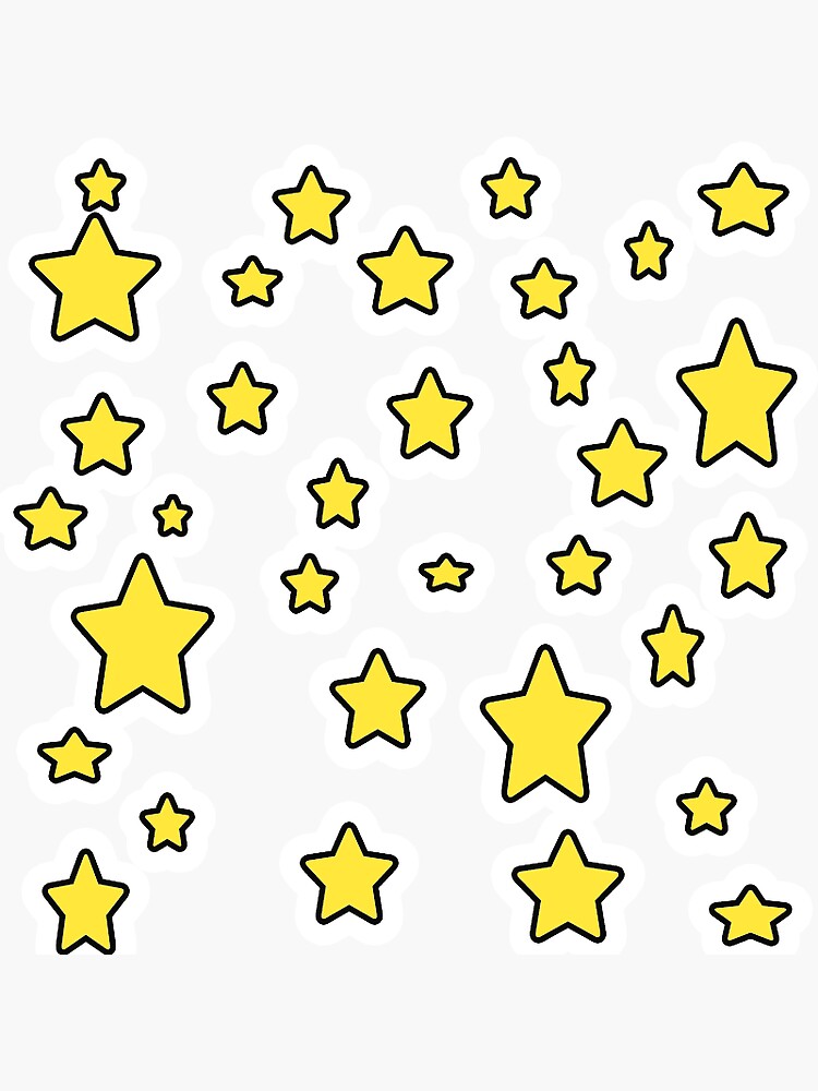 "yellow stars sticker pack" Sticker by stickerscreate | Redbubble
