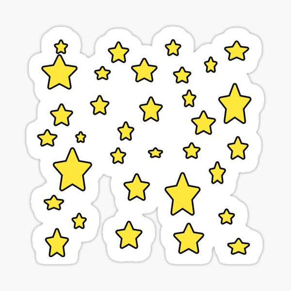 "yellow stars sticker pack" Sticker by stickerscreate | Redbubble