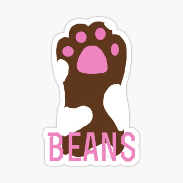 "Paw Beans " Sticker by CosmosStickers | Redbubble