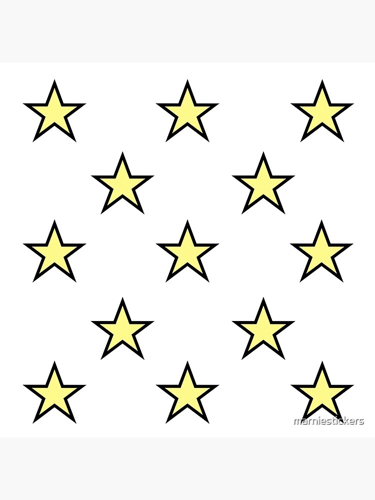 "yellow star sticker pack" Poster by marniestickers | Redbubble