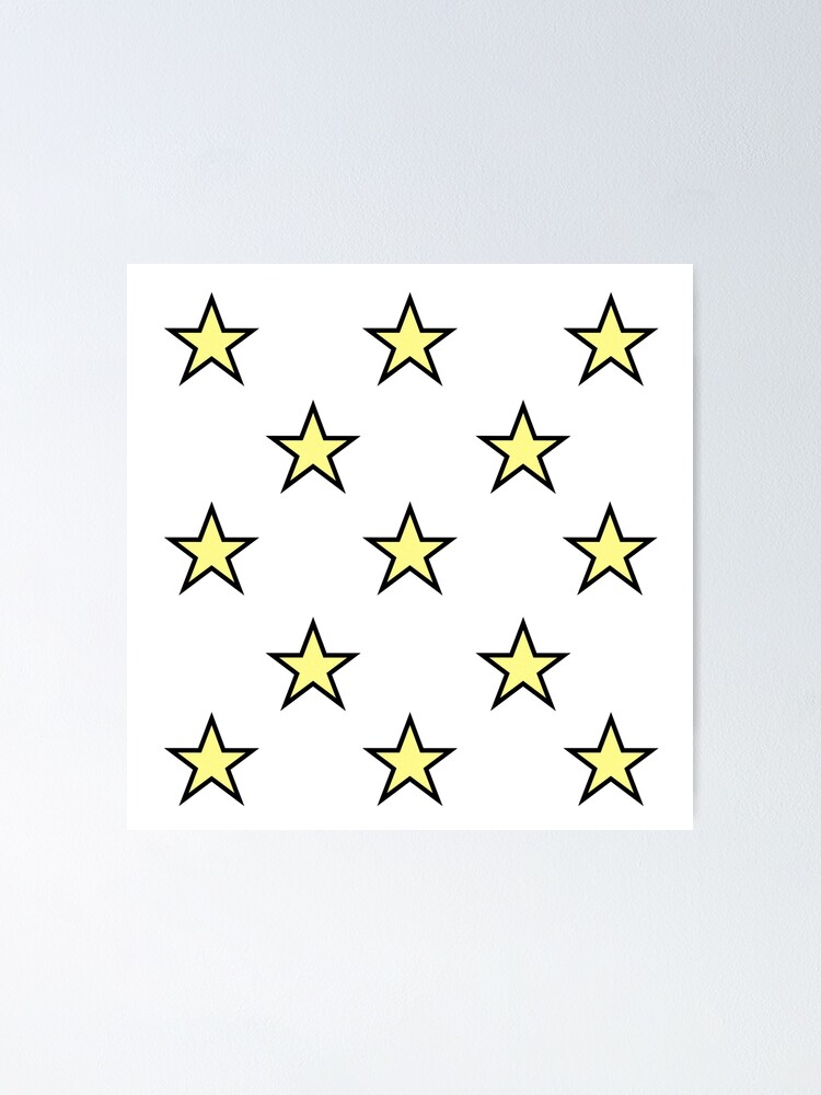 "yellow star sticker pack" Poster by marniestickers | Redbubble