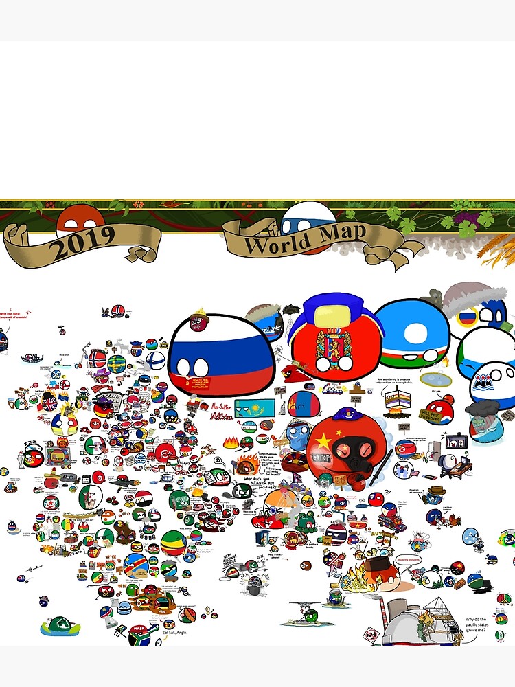 "2019 Countryballs World Map" Backpack for Sale by circleheadz | Redbubble
