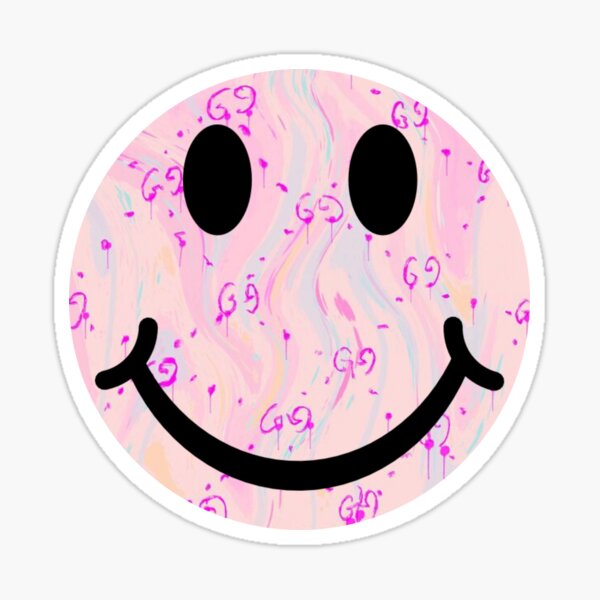 Pink Smiley Face Stickers | Redbubble