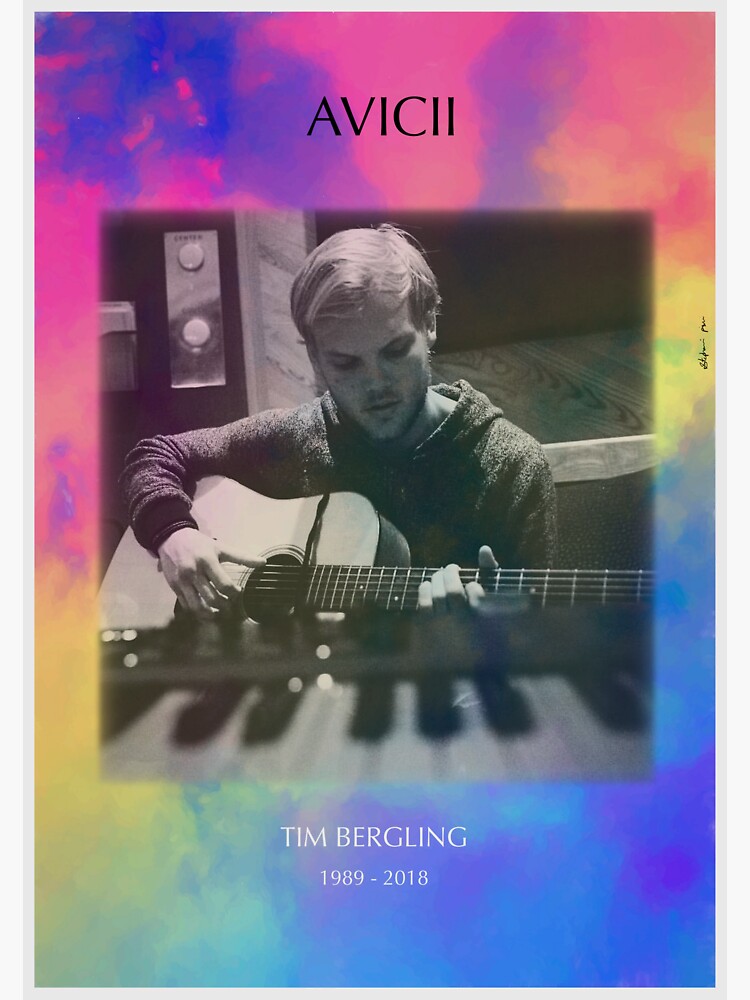 "Avicii Poster" Sticker by sirenska | Redbubble