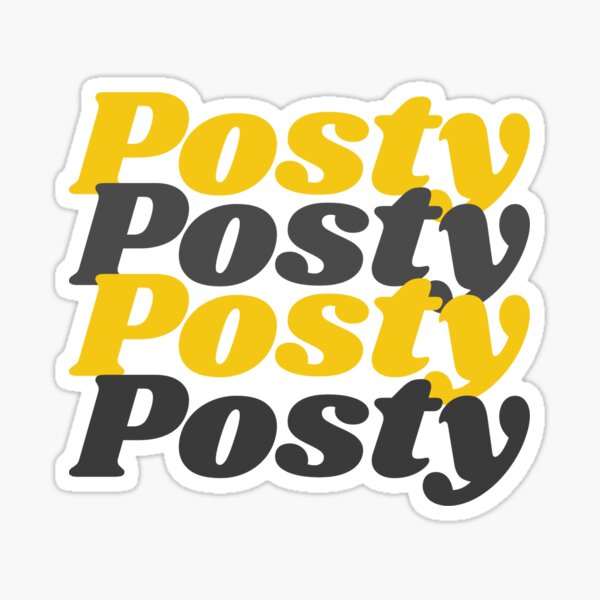 "Posty repeat stoney" Sticker by arisovsic19 | Redbubble