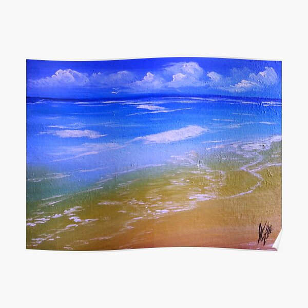 "White Sand Beach" Poster for Sale by CollinClarke | Redbubble