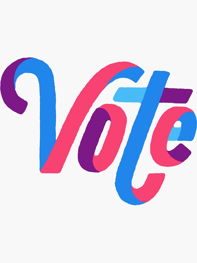 "Vote Lettering" Sticker for Sale by lorenklein | Redbubble