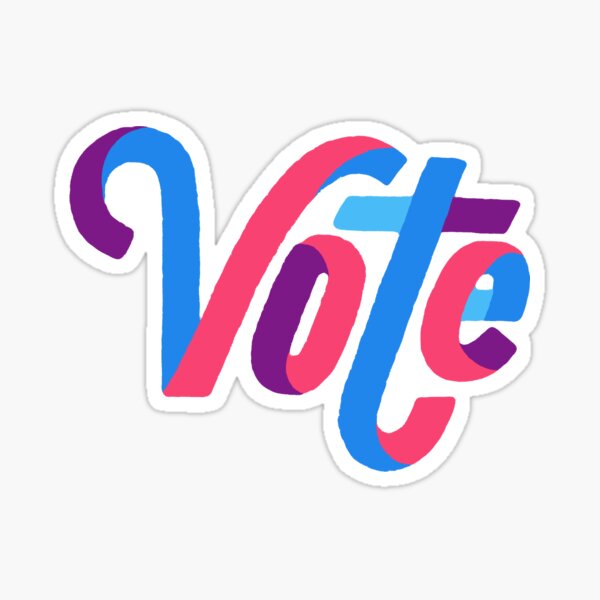 "Vote Lettering" Sticker for Sale by lorenklein | Redbubble