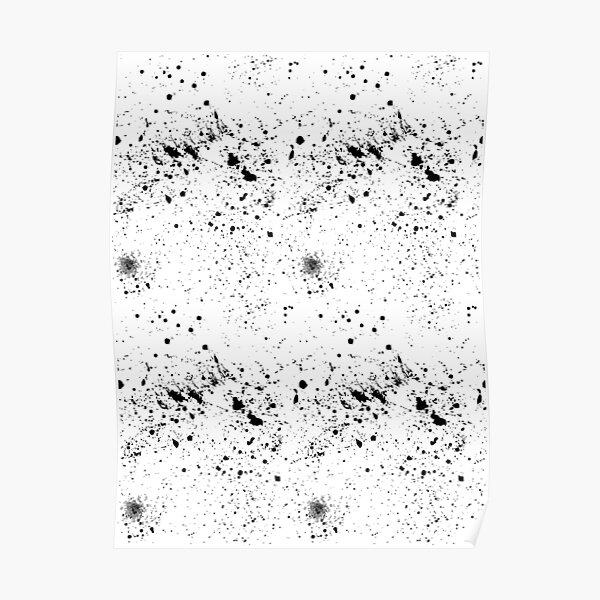 "Black splash pattern,spray texture" Poster for Sale by KalavartStudio ...